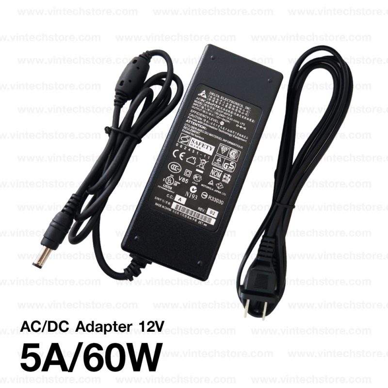 AC/DC Adapter 12V 5A 60W | Vintech Store