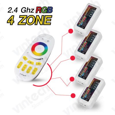 RGB Remote Controller 12-24V Mi-Light 4 Zone | Vintech Store